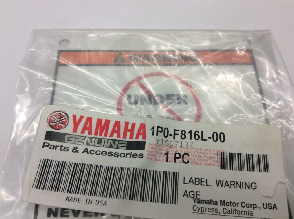 LABEL – WARNING – AGE – Al's Snowmobile Parts Warehouse